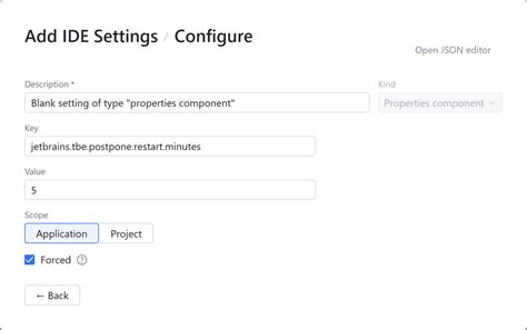 configure settings and vm options ide services cloud documentation