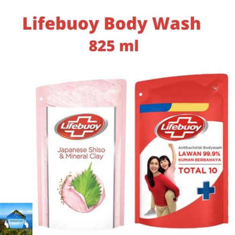 Jual Lifebuoy Sabun Mandi Cair Total 10 Japanese Shiso And Mineral Clay Refill 825 Ml Shopee