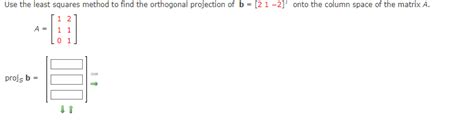 Solved Use The Least Squares Method To Find The Orthogonal Chegg