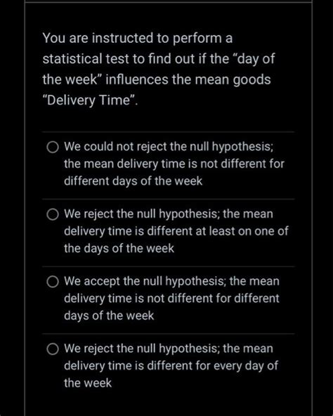 Solved You Are Instructed To Perform A Statistical Test To