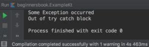 Kotlin Multiple Catch Blocks With Example