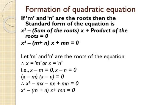PPT QUADRATIC EQUATIONS PowerPoint Presentation Free Download ID