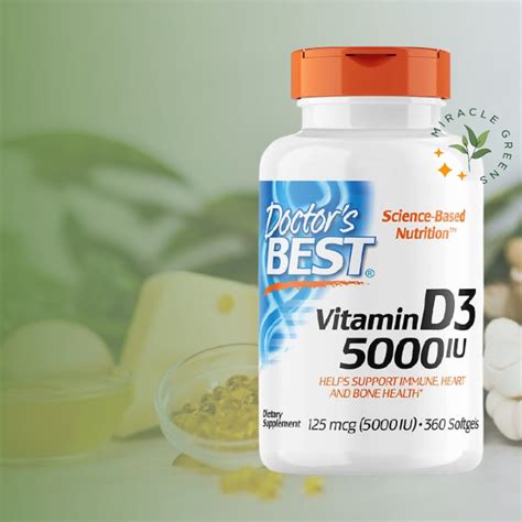 Jual Doctor's Best vitamin d3 5000 iu 360 softgels Doctor Best Vit D3 ...