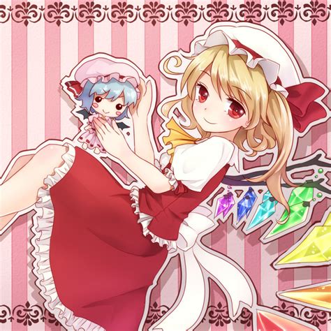 Safebooru 1girl Ascot Bat Wings Blonde Hair Blue Hair Blush Stickers
