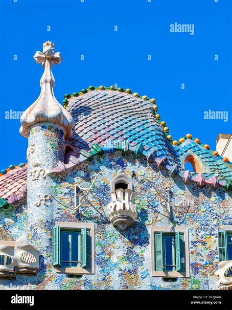 Casa Batllo Exterior Architecture Feature Designed By Antoni Gaudi