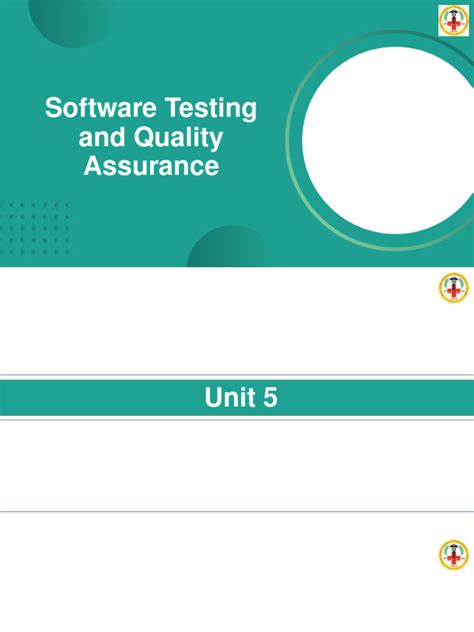 Stqa U5 Ppt 1 Mca Ii Pdf Software Software Quality