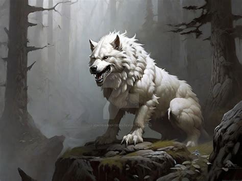 White Dire Wolf Fantasy Art 05 By Ichorianmaidens On Deviantart