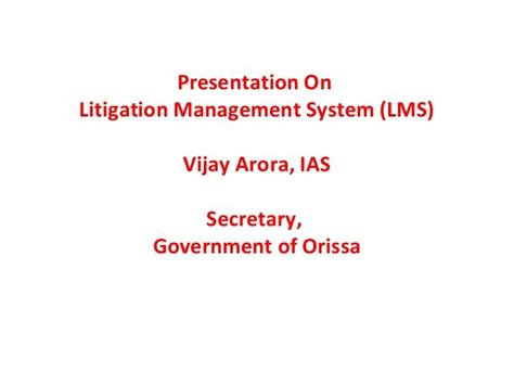 Litigation Management System