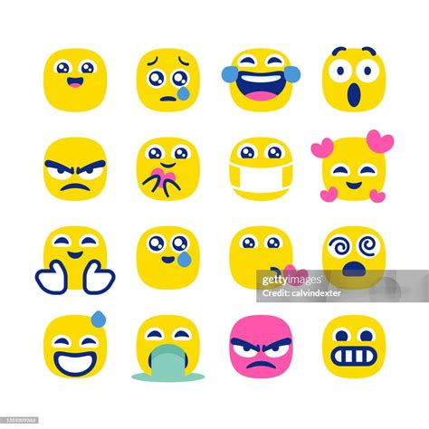 Emoticons Blob Shapes Essential Collection High Res Vector Graphic Getty Images