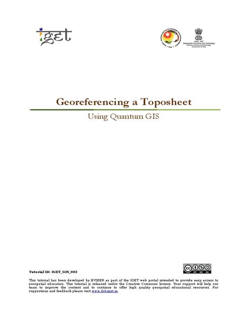 georeferencing a toposheet using qgis pdf