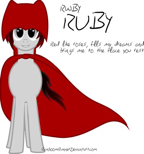 Ruby Ponified Rwby Mlp [vector] By Rainboomrunner On Deviantart