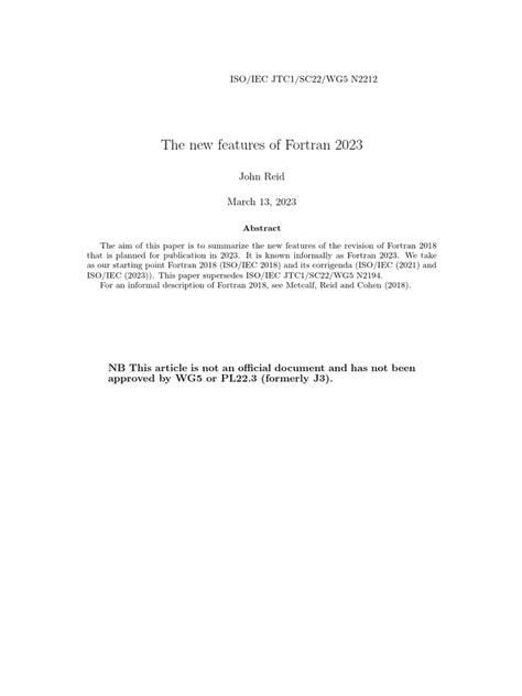 the new features of fortran 2023 john reid march 13 2023 download