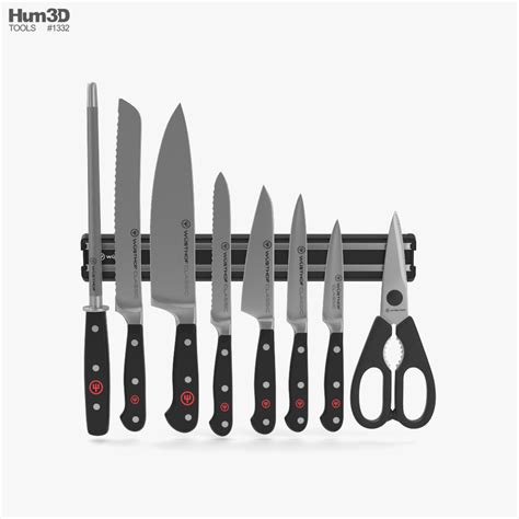 Wusthof Classic Knife Magnetic Holder 3d模型 生活与休闲 On 3dmodels