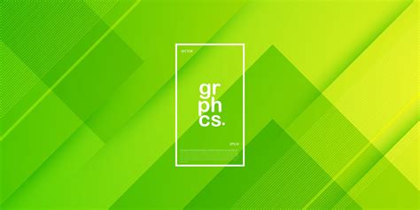 Abstract Bright Green Background With Overlap Square And Simple Lines Pattern Looks 3d With