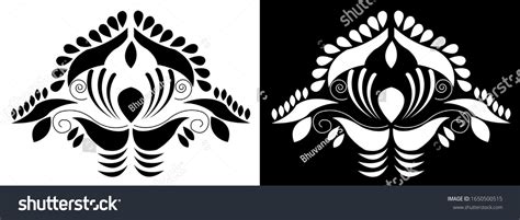 Rangoli Design Concept Foot Prints Lamp Stock Vector Royalty Free