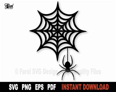 Spider Web Svg File For Cricut Halloween Svg Clipart Cut File Cobweb File Silhouette