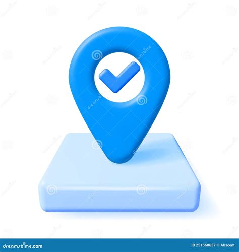 3d Location Map Pin With Checkmark Tick Stock Vector Illustration Of Location Point 251568637