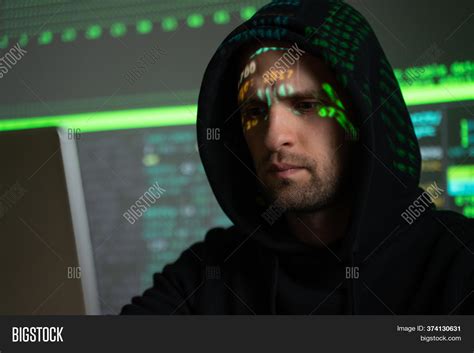 Male Hacker Working On Image And Photo Free Trial Bigstock