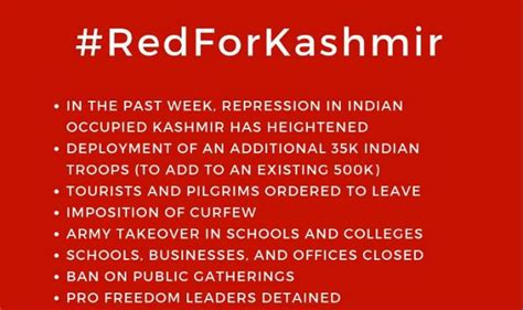 Redforkashmir Trends On Social Media After The Government Announces That Jammu And Kashmir Will