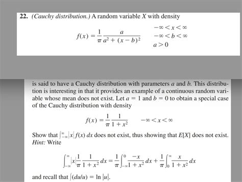 Cauchy Distribution ﻿a Random Variable X ﻿with