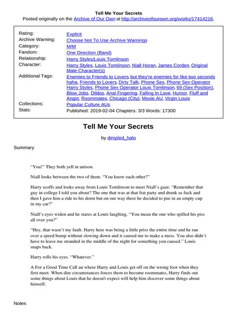 Tell Me Your Secrets Pdf
