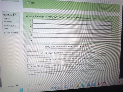 Arrange The Steps Of The Craap Method In The Studyx