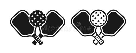 Pickleball Racket Silhouette Stock Illustrations 635 Pickleball