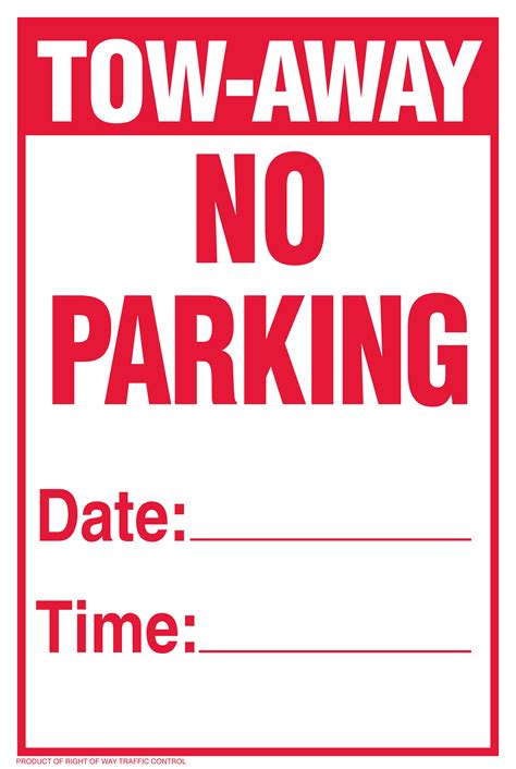 No Parking Template
