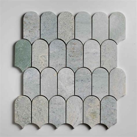 Verde Marble Elongated Fishscale Surface Studio