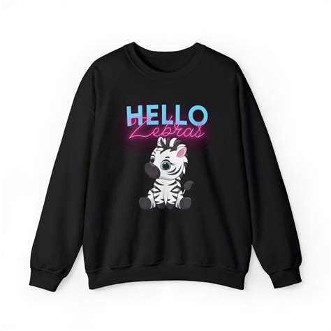 Zebra Sweatshirt Hello Zebras Teacher Sweatshirt Preschool Sweatshirt