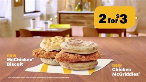 Mcdonalds 2 For 3 Tv Commercial Chicken Mcgriddle And Chicken