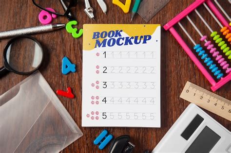 Premium Psd Math School Subject Essentials Mock Up