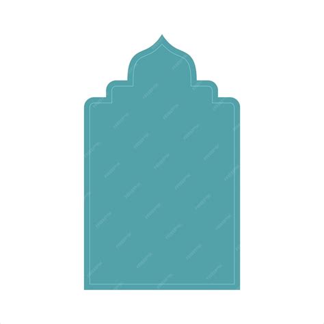 이슬람 문자 상자 모양 제목 프레임 경계 프리미엄 벡터