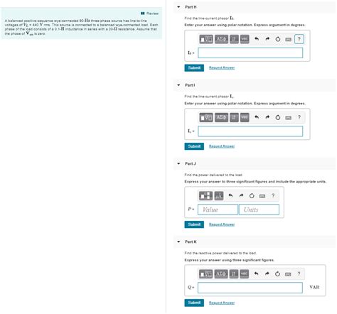 Solved Review Part A A Balanced Positive Sequence Chegg Com