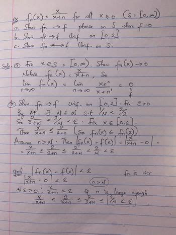 Answered 2 Let fn R R where fn x ² nz for all n E N and let f R R where f x x n a