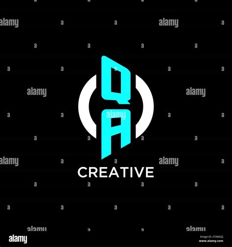 QA Circle Monogram Logo Design Ideas Stock Vector Image Art Alamy
