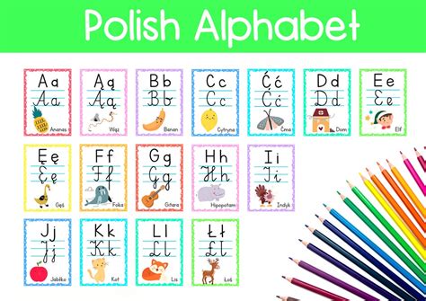 Polish Alphabet Flash Cards Polski Alfabet Printable Pdf Posters