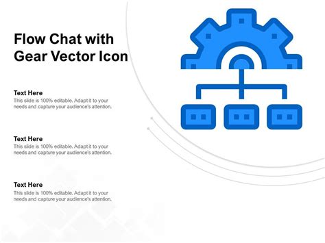 Flow Chat With Gear Vector Icon Ppt Powerpoint Presentation Inspiration Sma