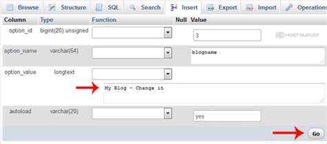 How To Edit Database Table Via Phpmyadmin In Cpanel Host Duplex