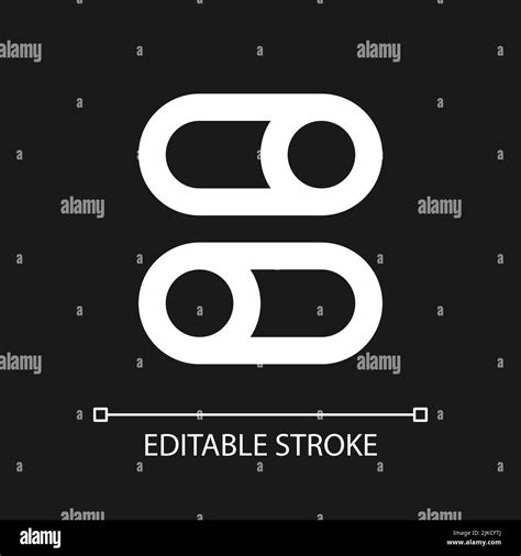 Switch On And Off Buttons Pixel Perfect White Linear Ui Icon For Dark Theme Stock Vector Image