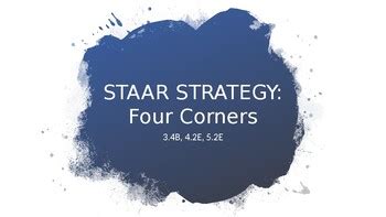 STAAR Review Strategy Four Corners Multiple Meaning Words By Teach 226