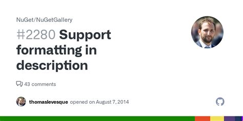 support formatting in description · issue 2280 · nuget nugetgallery