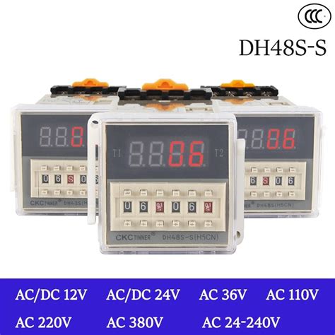 currency digital led programmable timer relay switch dh48s s 0 1s 99h