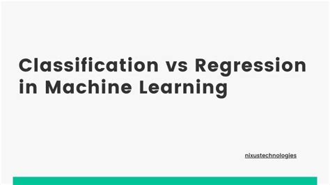 ppt classification vs regression in machine learning powerpoint