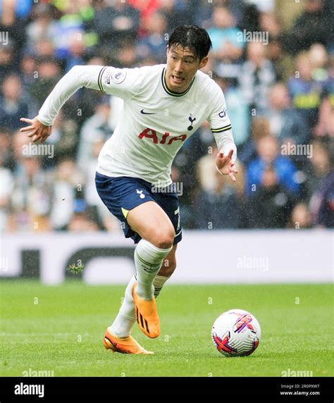 Heung Min Son Of Tottenham Hotspur In Action Premier League Match