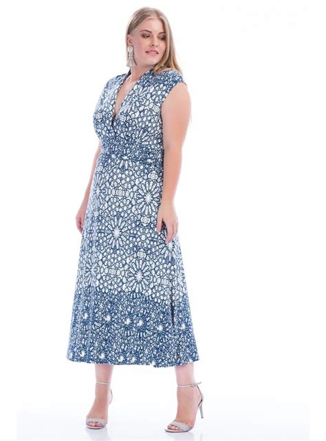 Navy Blue Plus Size Dress