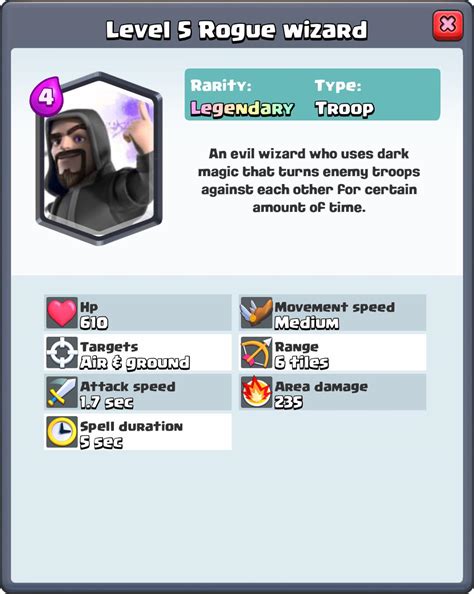 Rogue Wizard Concept R Clashroyale