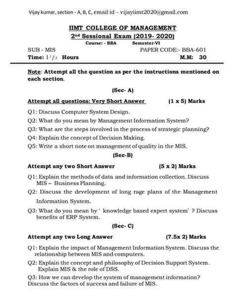 Mis Management Information System Doc
