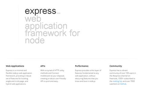 A Robust And Flexible Node Js Web Application Framework Web Resources