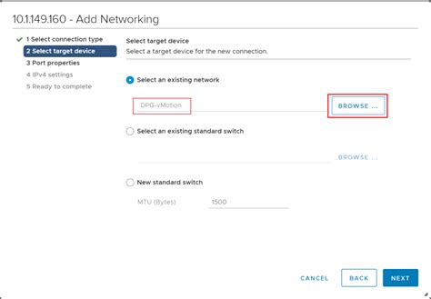 Failed To Add A VSphere Distributed Switch VMkernel Adapter On ESXi
